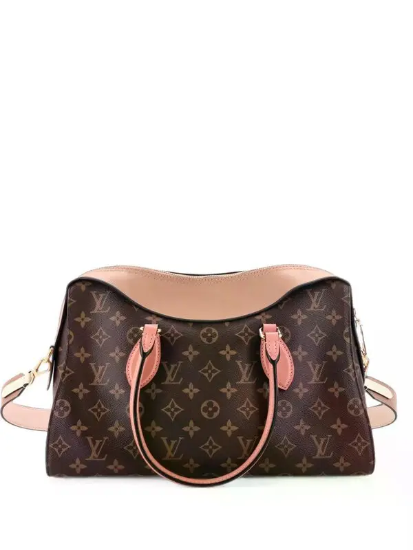LOUIS VUITTON Tuileries Handbag Monogram Canvas With Leather Satchel - Neutrals