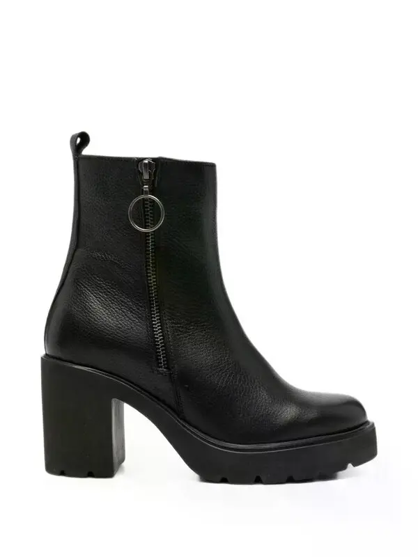 Unisa Grained Leather Ankle Boots