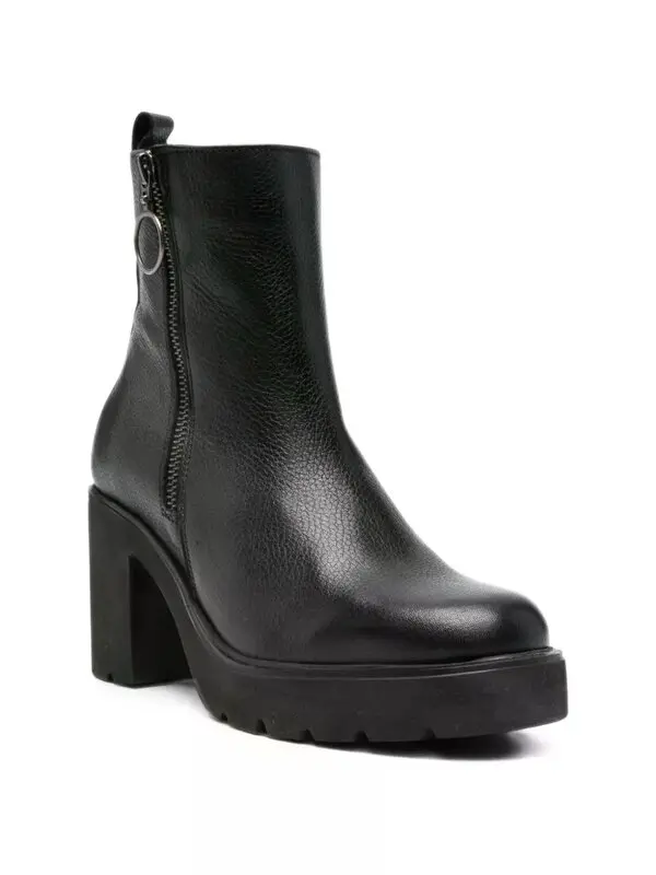 Unisa Grained Leather Ankle Boots