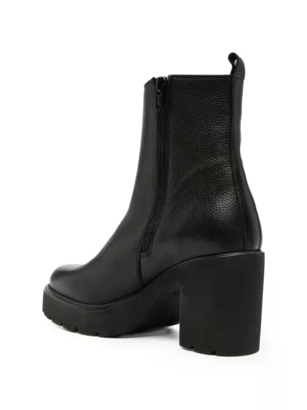 Unisa Grained Leather Ankle Boots