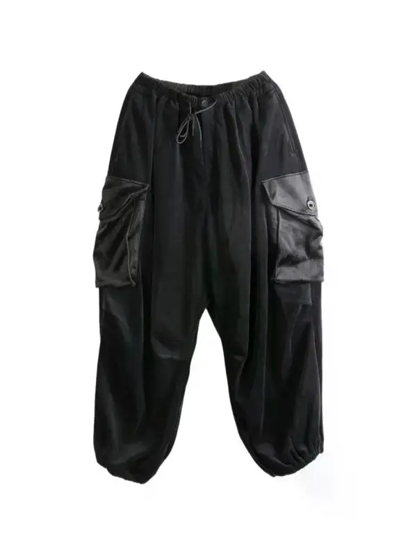 Y3 Drawstring Cargo Pants - Black