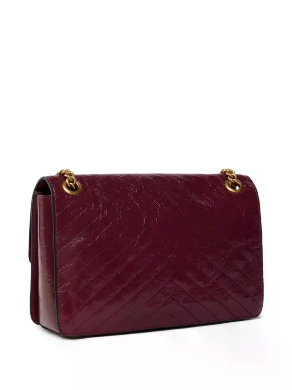 Pinko Chevron-quilted Leather Shoulder Bag