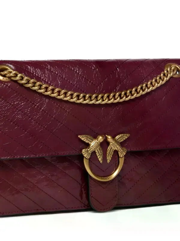 Pinko Chevron-quilted Leather Shoulder Bag