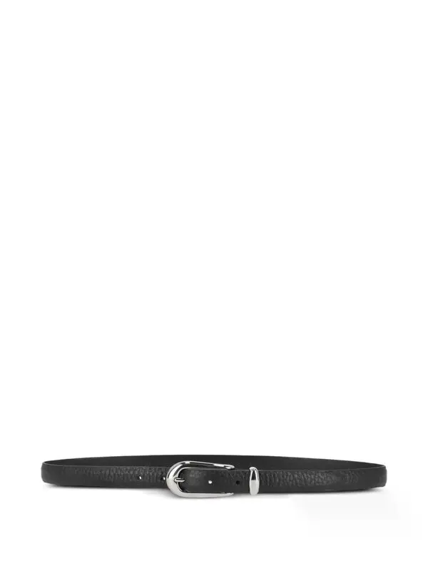 Orciani Grained Leather Belt - Black