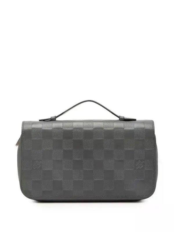 LOUIS VUITTON 2017 Damier Infini Zippy Wallet Xl Long Wallets