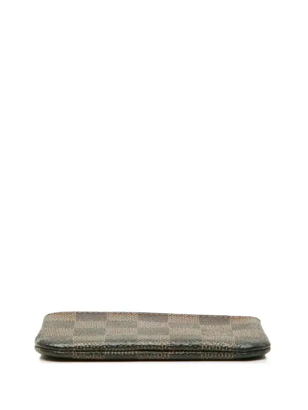 LOUIS VUITTON 2006 Damier Ebene Key Pouch Coin Pouch - Brown