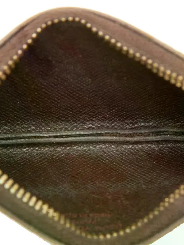 LOUIS VUITTON 2006 Damier Ebene Key Pouch Coin Pouch - Brown