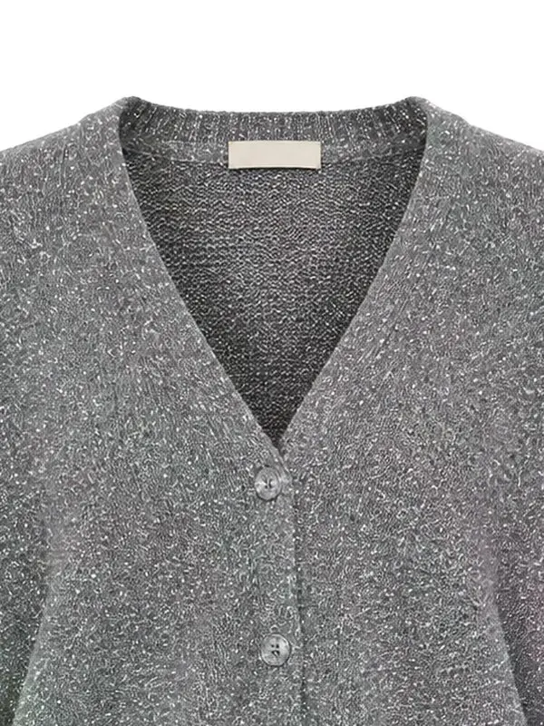 KAOS Metallic-effect V-neck Cardigan