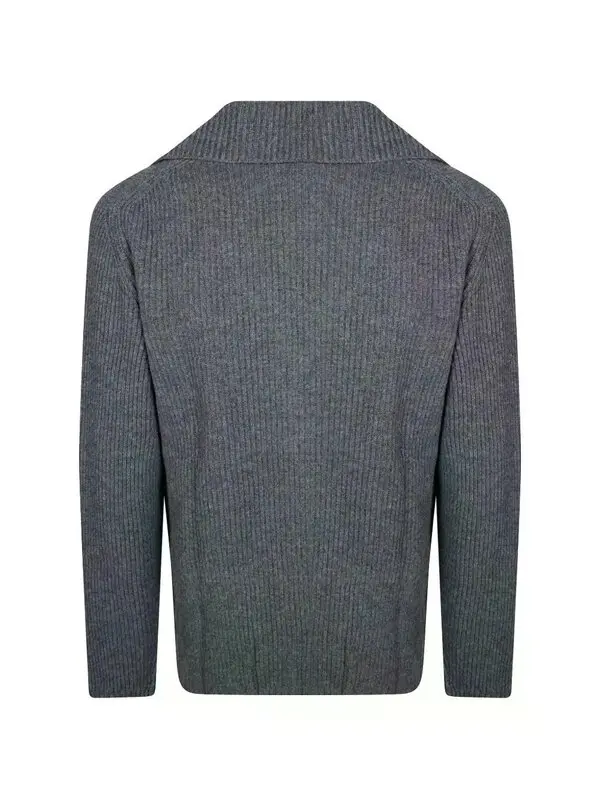 Altea Ribbed-knit Shawl-collar Cardigan