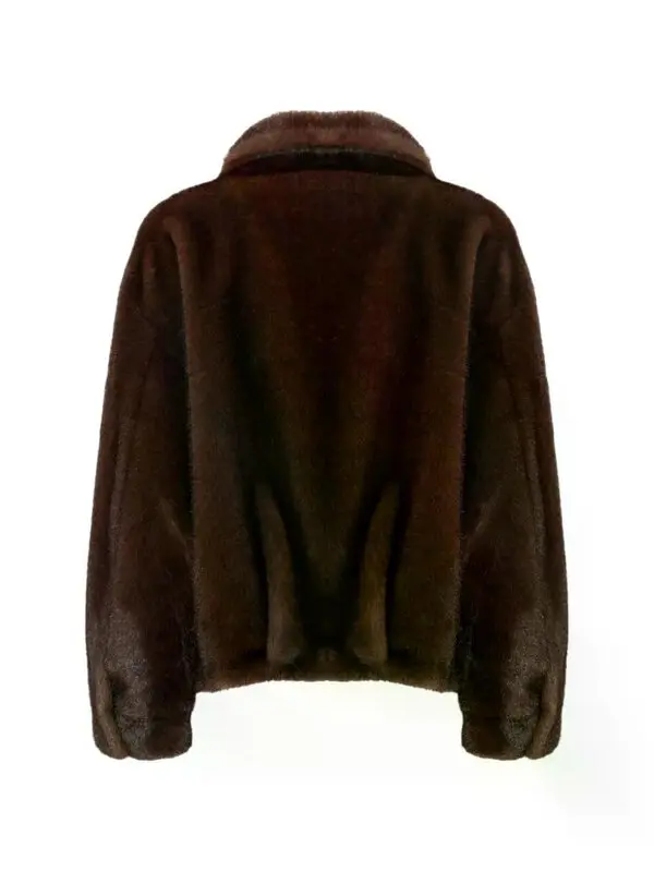 SWORD 6644 Belted Faux-fur Coat