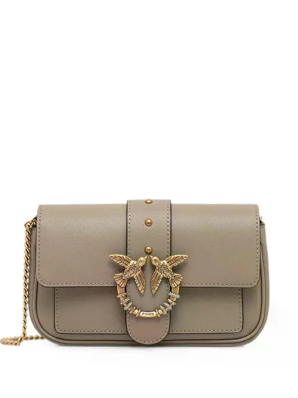 Pinko Small Love Bag Pocket Crystal-embellished Shoulder Bag