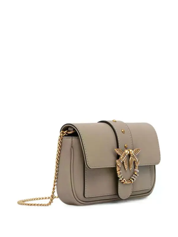 Pinko Small Love Bag Pocket Crystal-embellished Shoulder Bag