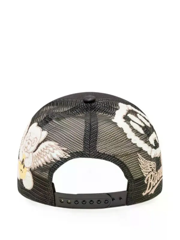 BARROW Dice-embroidered Mesh-panelled Trucker Cap - Black