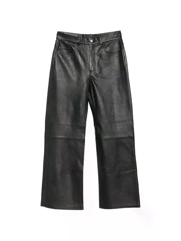 HAIKURE Leather Wide-leg Trousers
