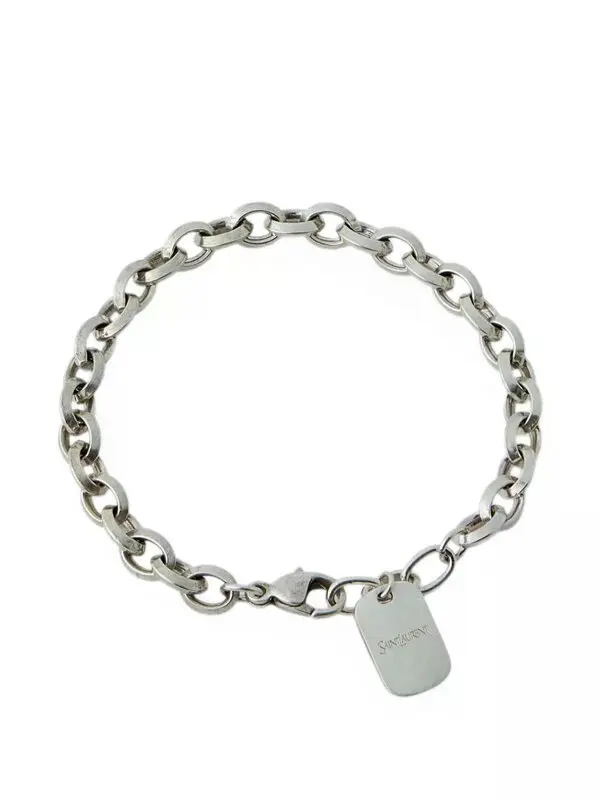 Saint Laurent Logo-pendant Chain Bracelet