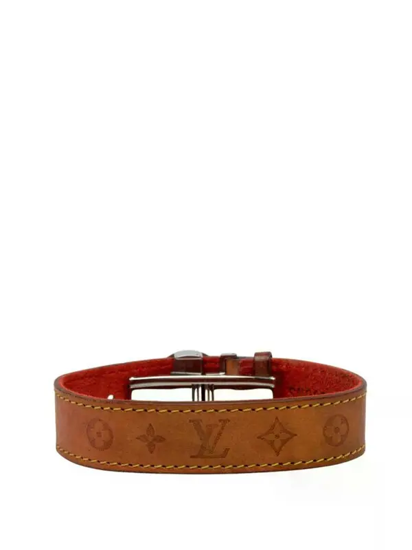 LOUIS VUITTON 1999 Vachetta Monogram Wish Bracelet Costume Bracelet