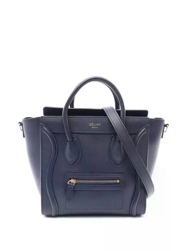 Celine 2000-2026 Nano Leather Luggage Tote Satchel