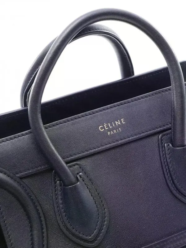 Celine 2000-2026 Nano Leather Luggage Tote Satchel