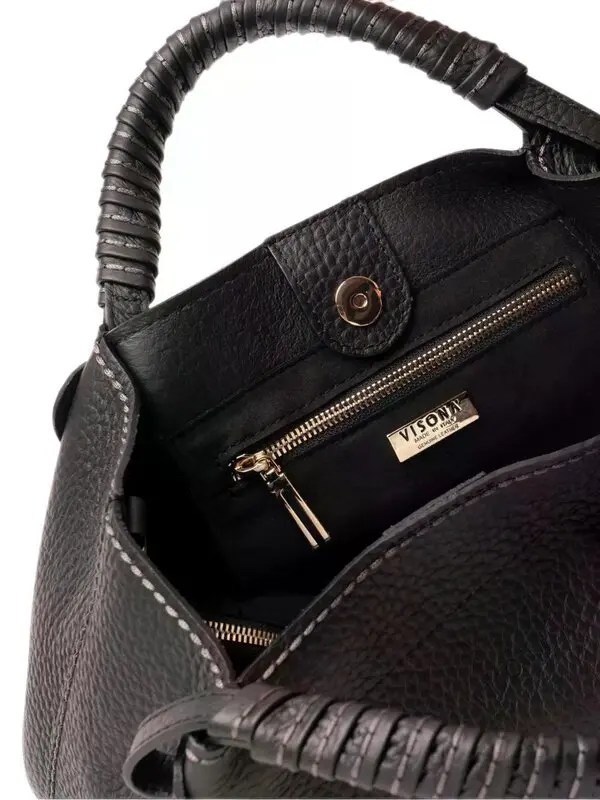 VISONA` Mia Grained Leather Tote Bag