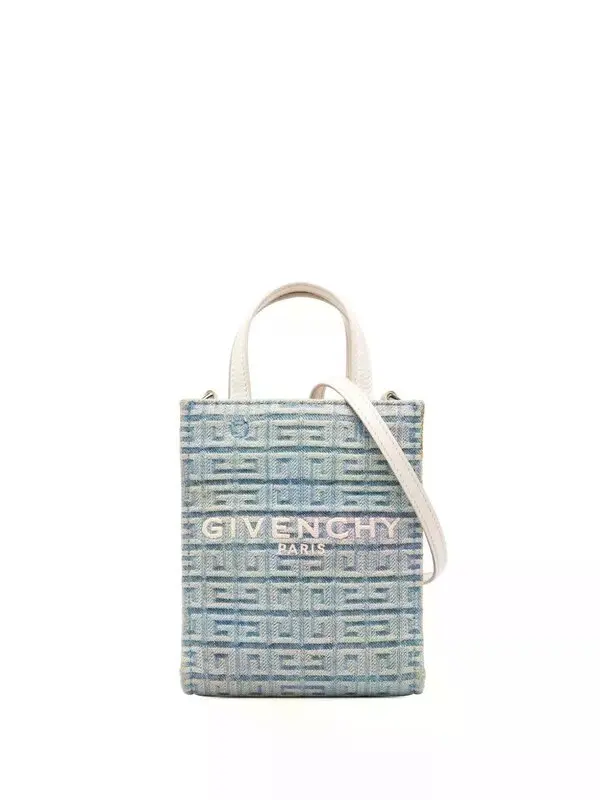 Givenchy 2022 Mini Denim Vertical G Tote Satchel