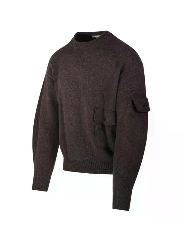 COOR Patch-pocket Crew-neck Sweater
