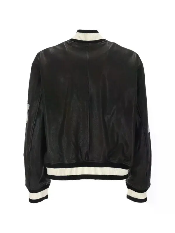Off-White Patch-detail Leather Bomber Jacket