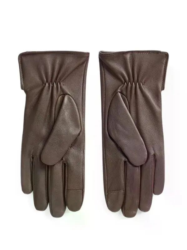 Ralph Lauren Button-detail Leather Gloves