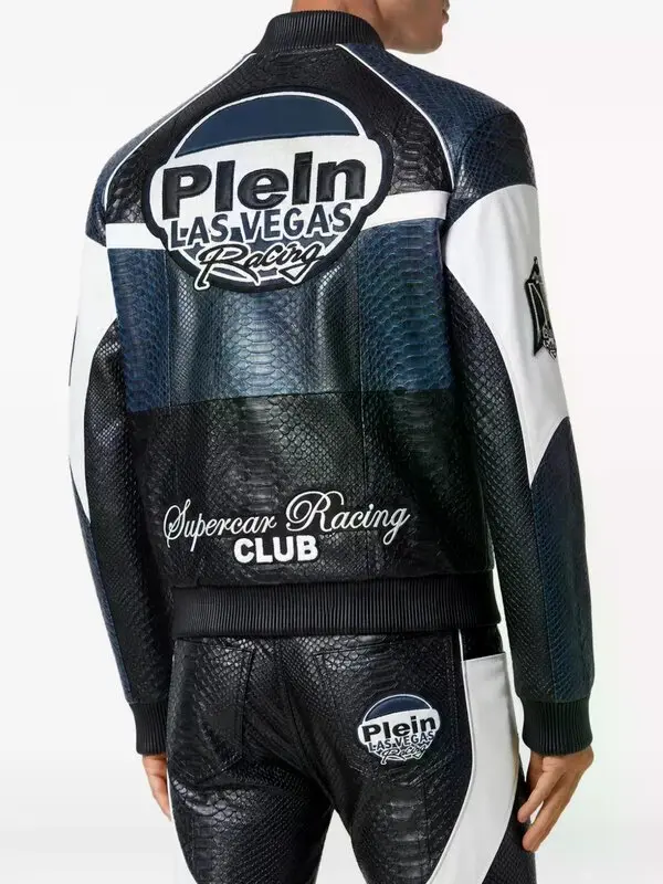 Philipp Plein Bomber Jacket Las Vegas Racing With Python Inserts