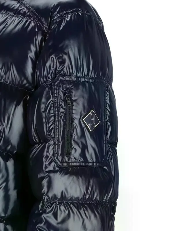 Herno Quilted Hooded Down Jacket - Blue