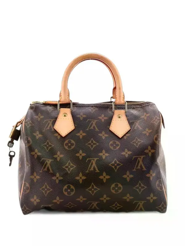 LOUIS VUITTON Speedy Handbag Monogram Canvas 25 Satchel - Brown