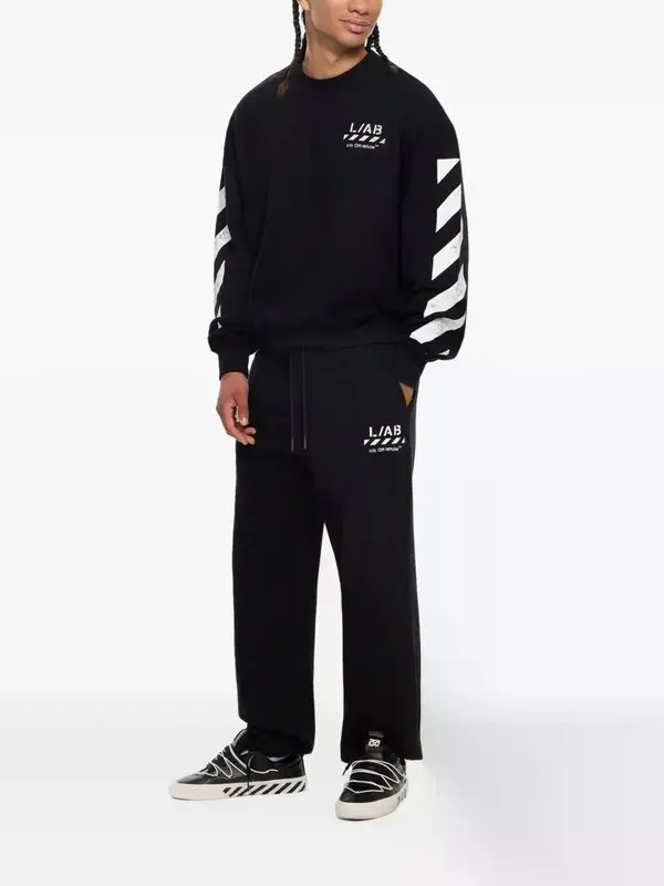 L/AB C/O OFF-WHITE X L/ab Diagonal Logo-print Track Pants