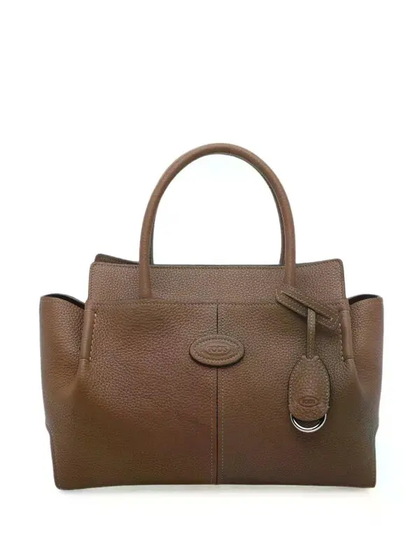 TOD'S Logo-plaque Pebbled Leather Tote Bag
