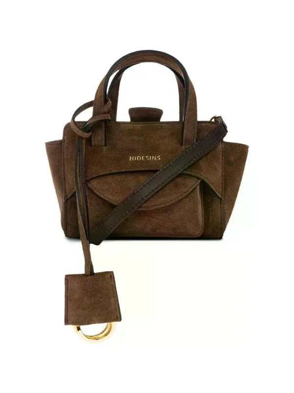 HIDESINS Mini Flap Suede Bag - Brown