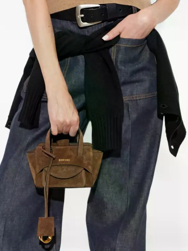 HIDESINS Mini Flap Suede Bag - Brown