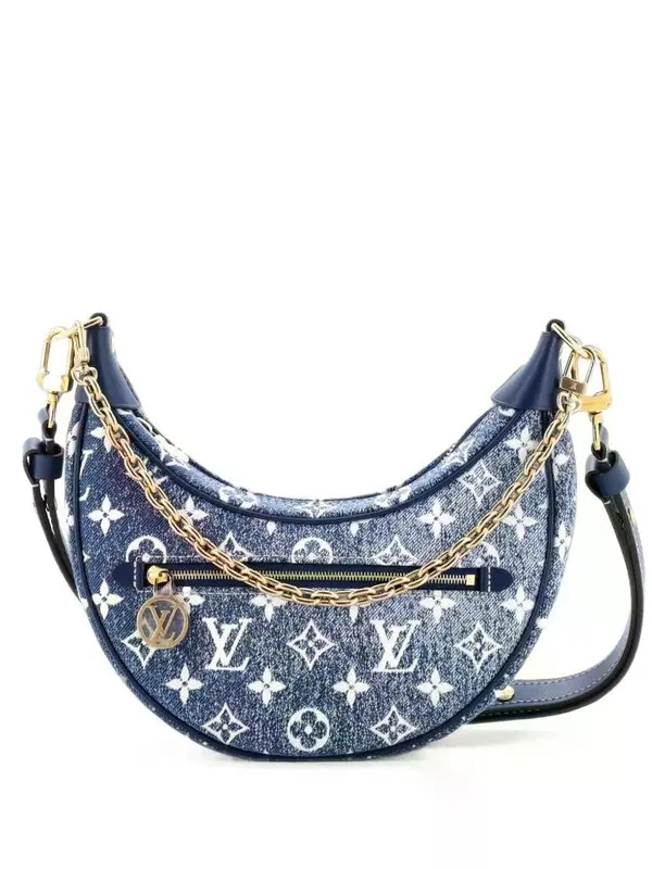 LOUIS VUITTON Loop Handbag Monogram Jacquard Denim Hobo Bag