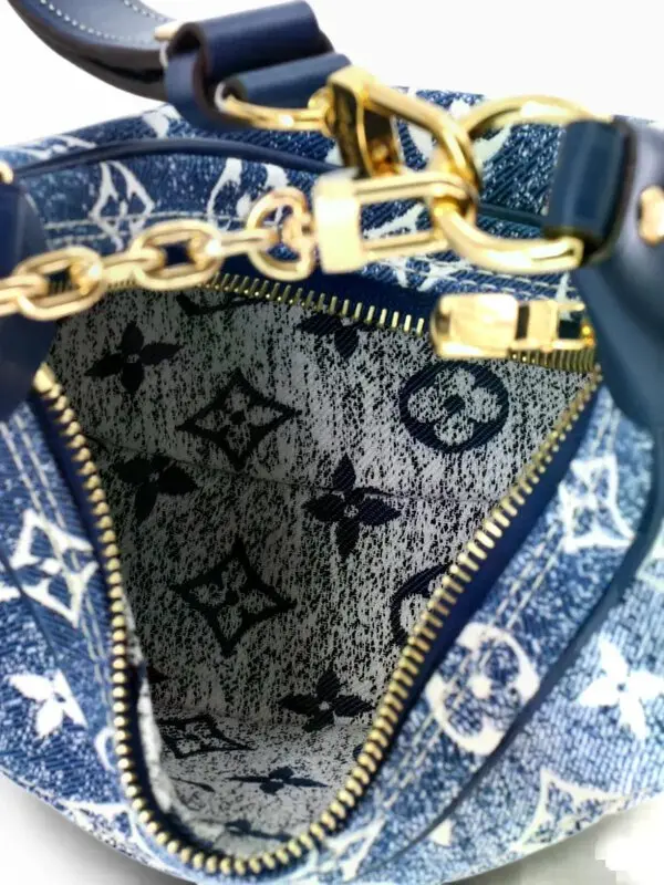 LOUIS VUITTON Loop Handbag Monogram Jacquard Denim Hobo Bag