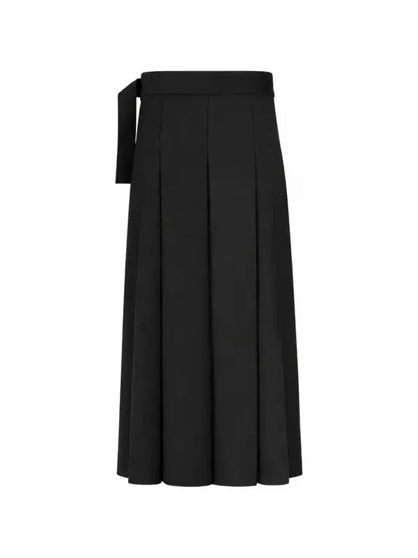P.a.r.o.s.h Belted Pleated Midi Skirt