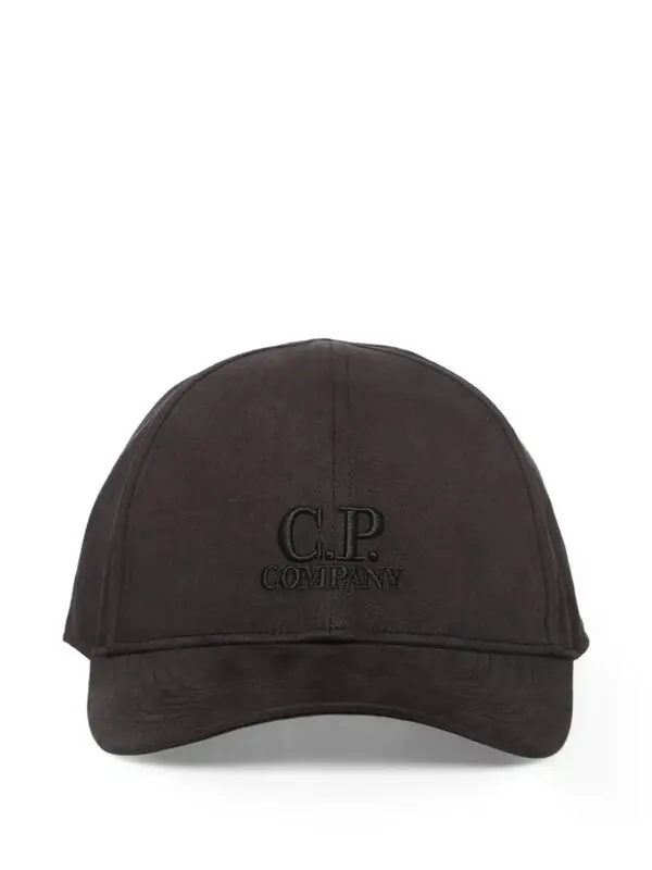C.P. COMPANY Logo-embroidered Gabardine Cap - Black