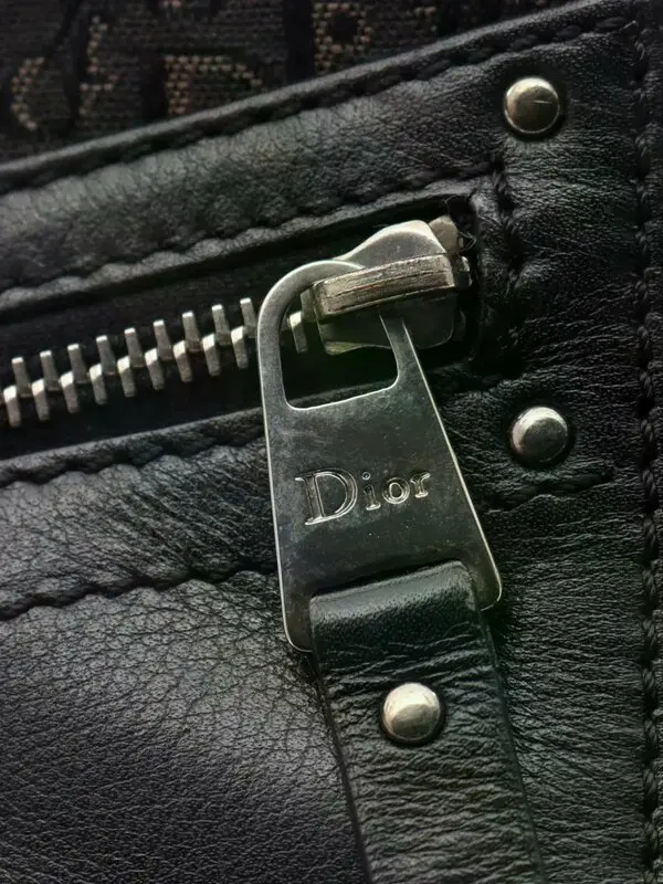 Dior 20th Century Diorissimo Trotter Canvas Street Chic Shoulder Bag - Black