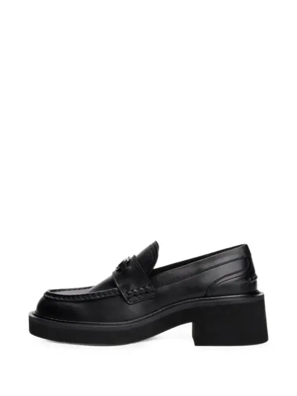 Tommy Hilfiger Logo-plaque Leather Loafers