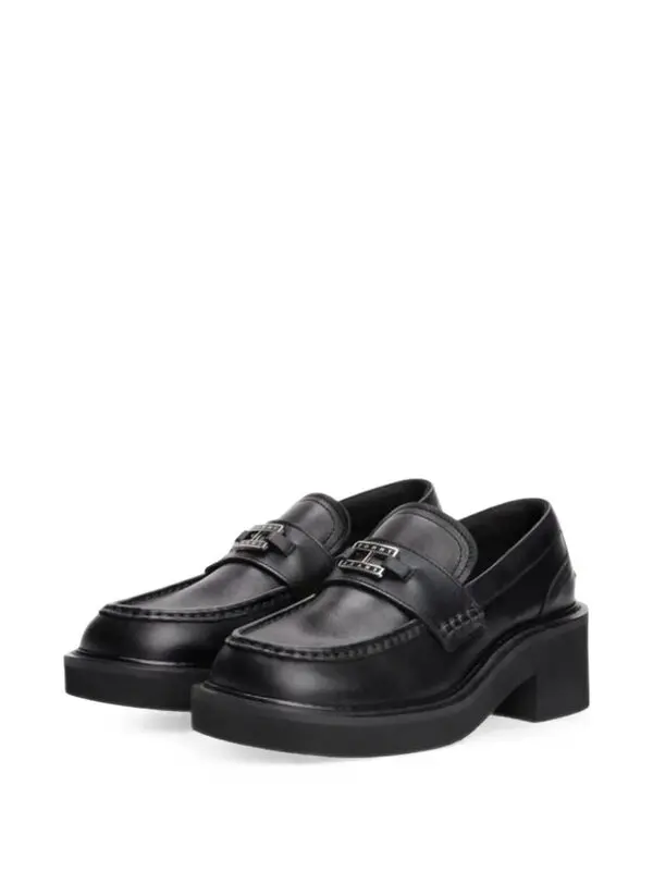 Tommy Hilfiger Logo-plaque Leather Loafers