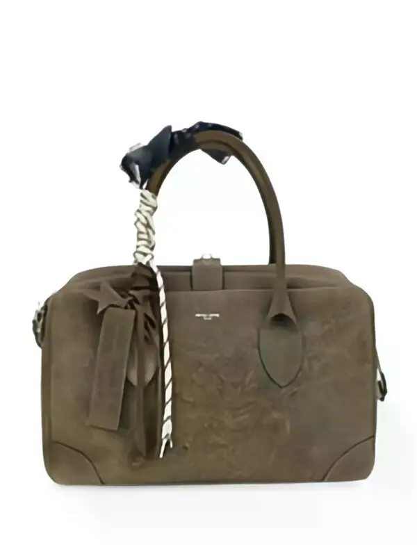 GOLDEN GOOSE Medium Vita Floral-embossed Travel Bag - Brown