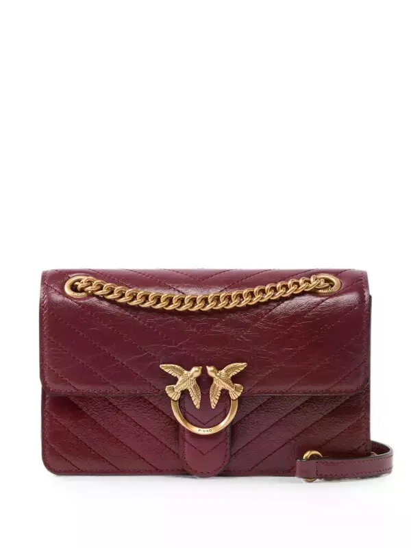 Pinko Love Birds Chevron-quilted Shoulder Bag