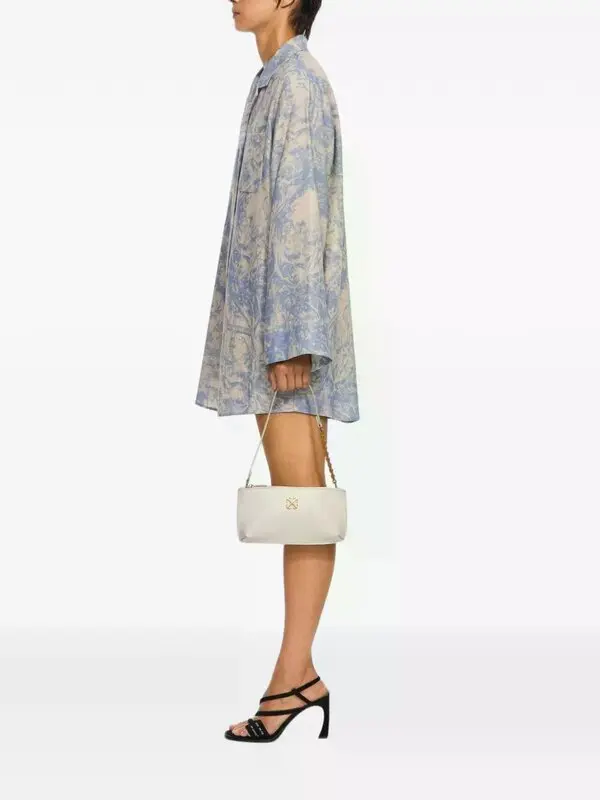 Off-White Jitney Flat Leather Shoulder Bag - Neutrals