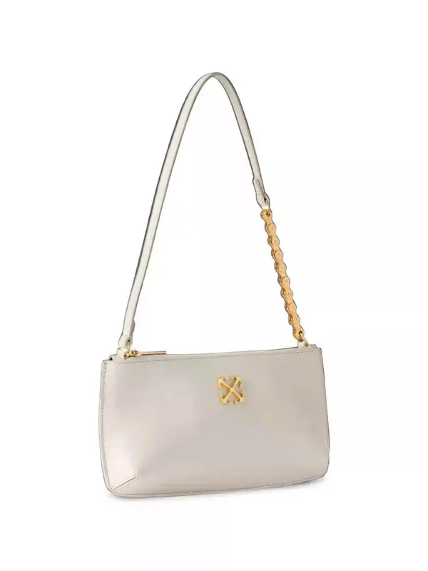 Off-White Jitney Flat Leather Shoulder Bag - Neutrals
