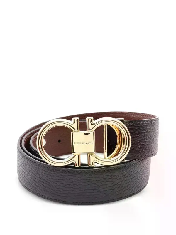 FERRAGAMO Gancini Buckle Belt - Black