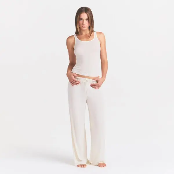 SKIMS Cloud Sleep Pants | White | Small
