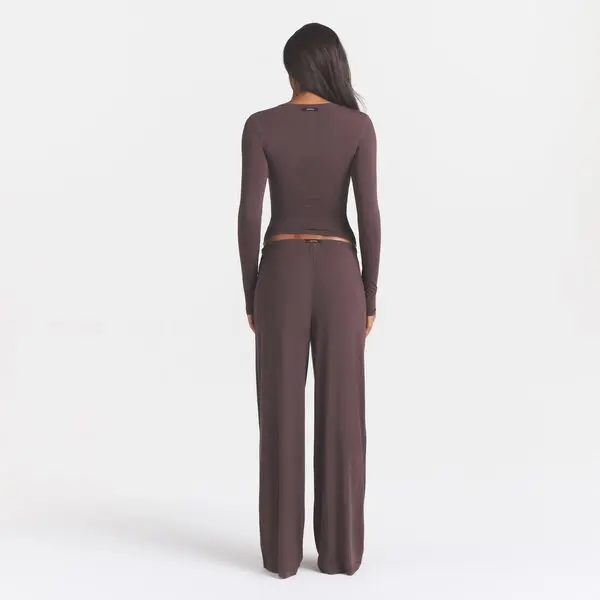 SKIMS Cloud Sleep Henley | Deep Neutral