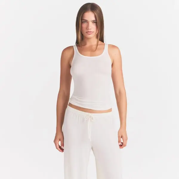 SKIMS Cloud Sleep Tank Top | White