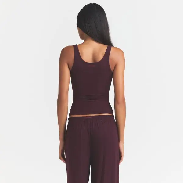 SKIMS Cloud Sleep Tank Top | Deep Neutral - Currant